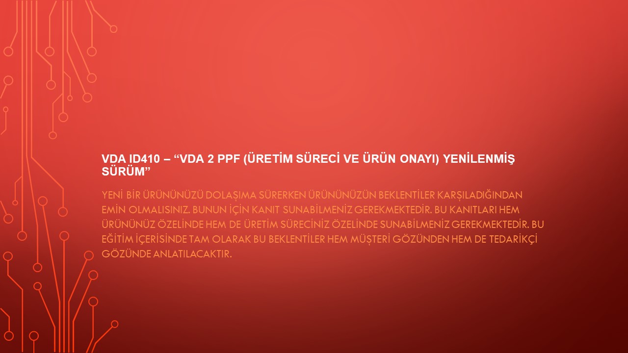 ID 410 - VDA 2 PPF Eğitimi - MBT Danışmanlık