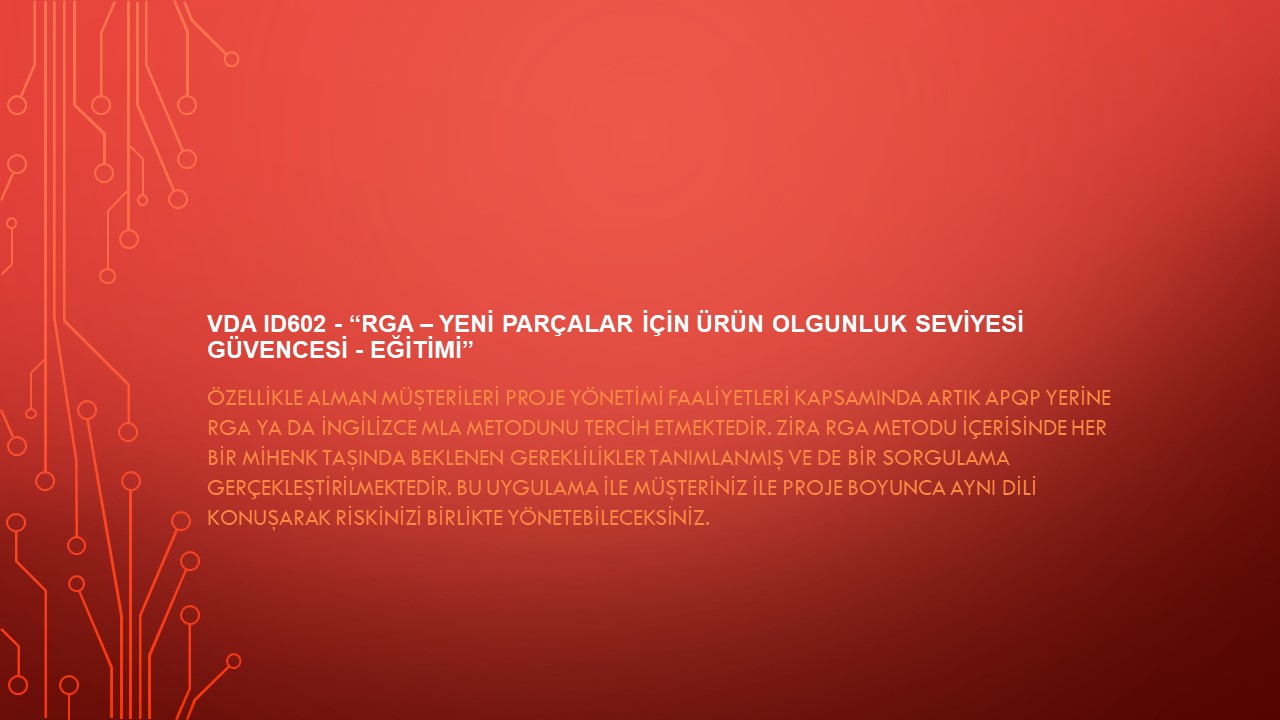 ID 602-VDA RGA(MLA) Ürün Olgunluk Seviyesi Güvencesi Eğitimi - MBT ...